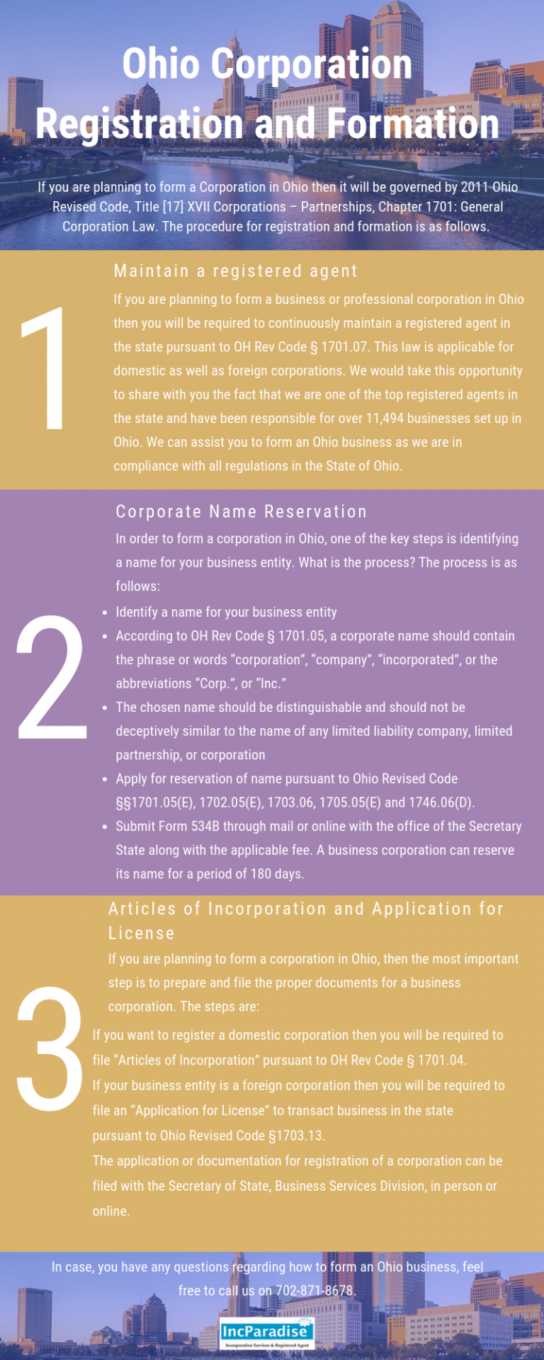 Ohio LLC and Corporation Registration and Formation | IncParadise